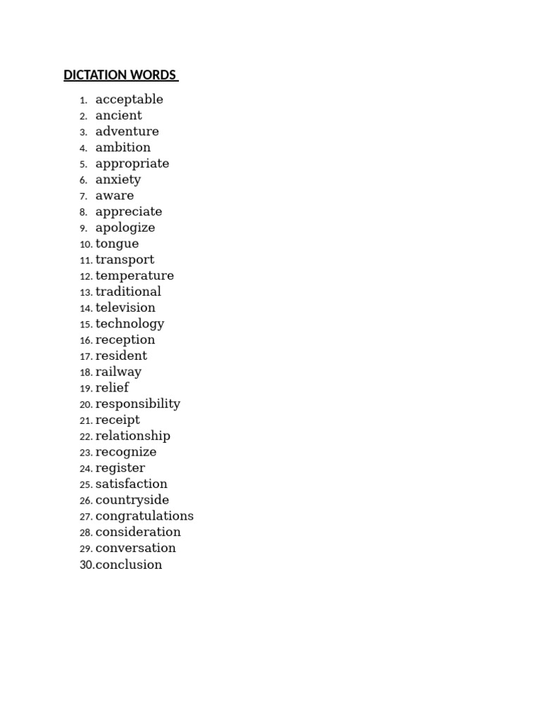 Dictation Beginners | PDF