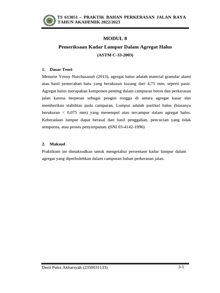 Modul 8 - Deril Putra | PDF