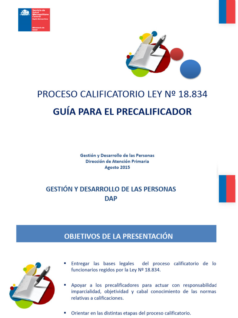 Proceso Calificatorio Ley 18.834 | PDF