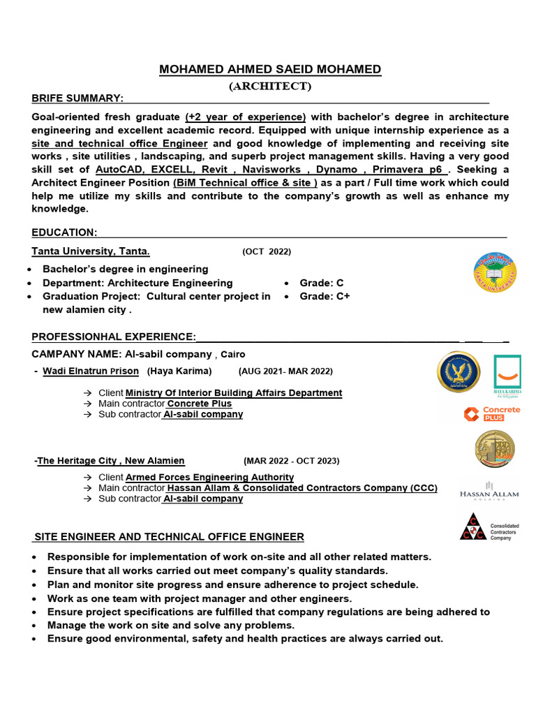 Mohamed Ahmed Saeid Mohamed | PDF | Autodesk Revit | Autodesk