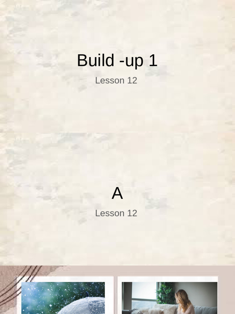 Build - Up 1 | PDF