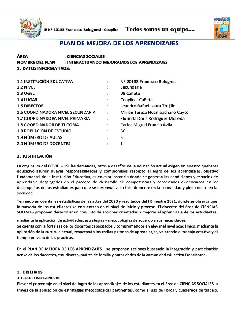 Plan de Mejora y Estrategias de Éxito | PDF