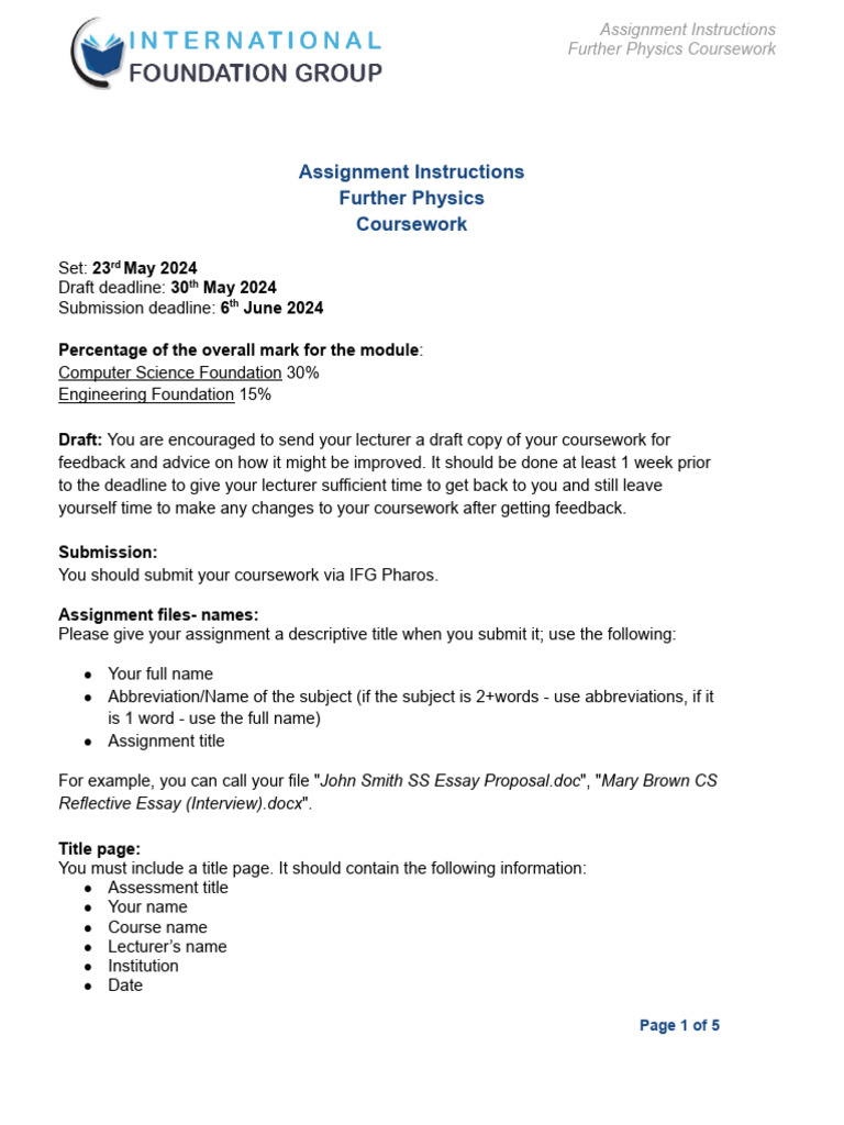 Assignment Instructions- Further Physics Coursework (1) | PDF | Neutron | Atomic Nucleus