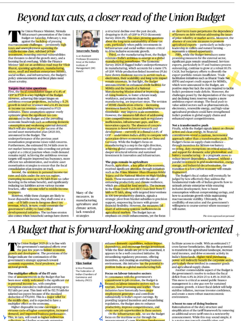 Budget Newspaper | PDF