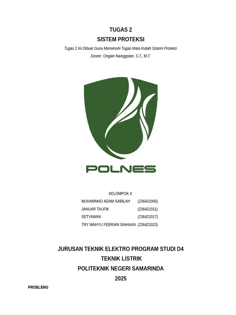Tugas 2 Sistem Proteksi P | PDF