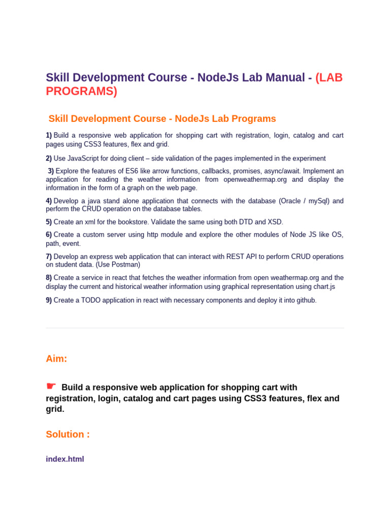 Skill Development Course IoT II II Sem Lab | PDF | Software Development | Computer Programming