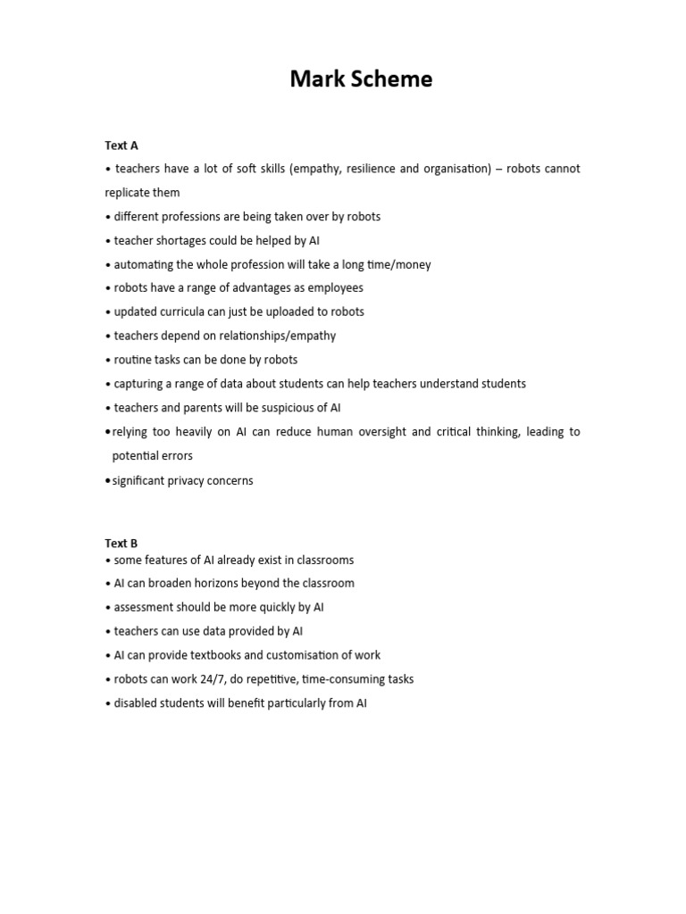 Mark Scheme of Arti Inte | PDF