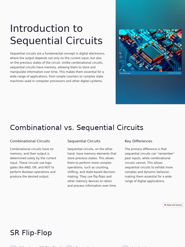 Introduction To Sequential Circuits Pdf Digital Electronics Logic Gate