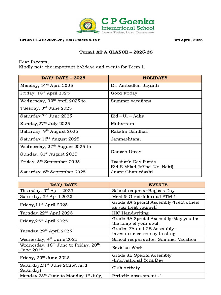 Cir-10A-Term 1 at A Glance | PDF