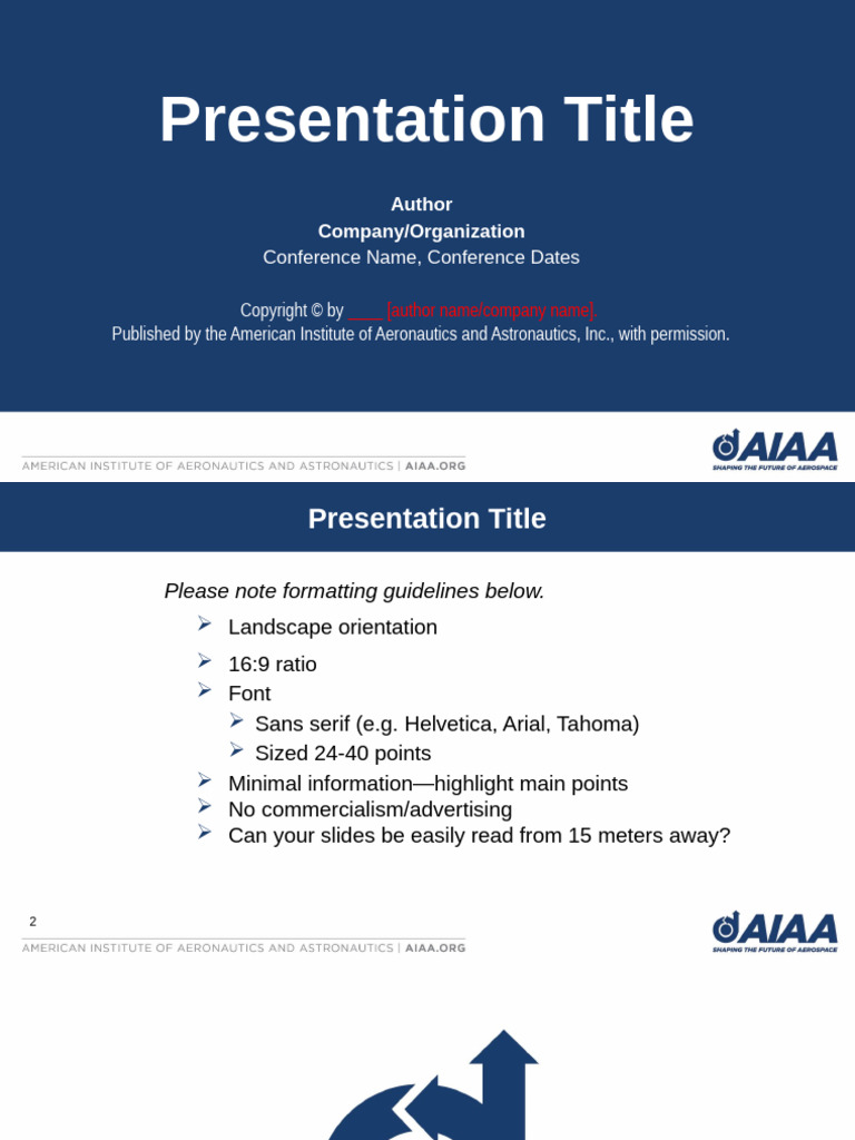 Aiaa Presentation Template 16x9 Rev 1 1 | PDF