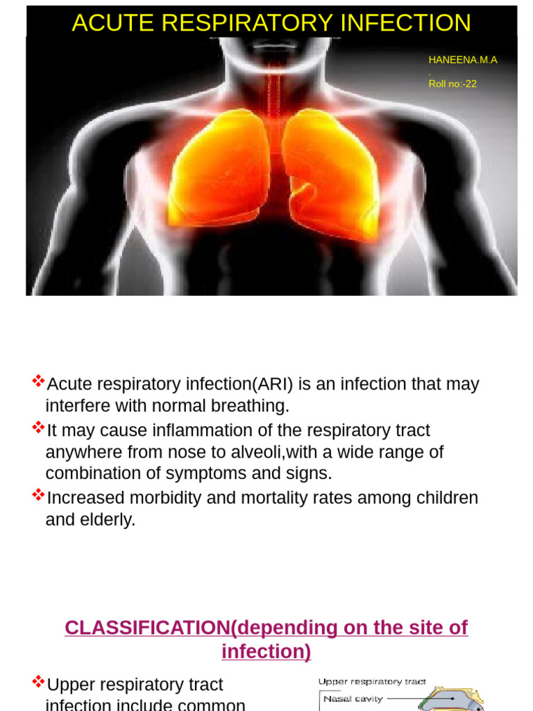 Acute Respiratory Infection Overview | PDF | Pneumonia | Respiratory ...