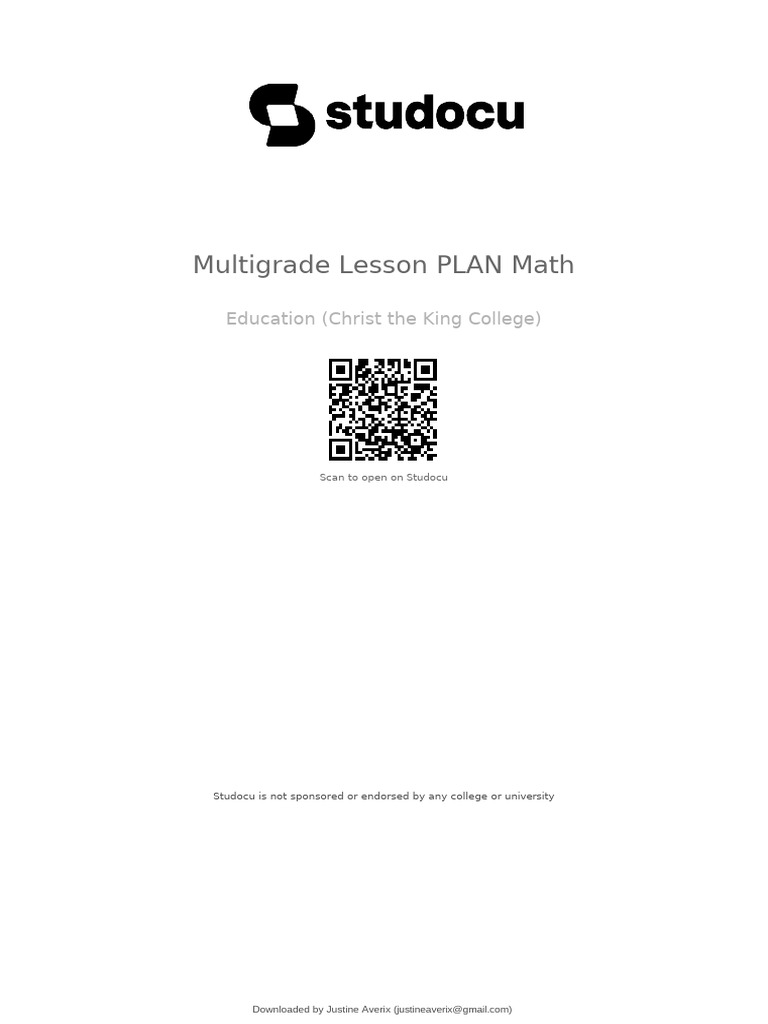 multigrade-lesson-plan-math (1) | PDF | Learning