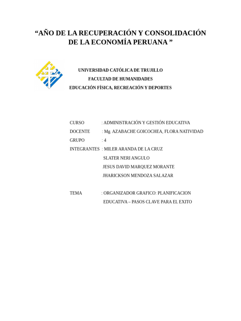 Año de La Recuperación y Consolidación de La Economía Peruana | PDF