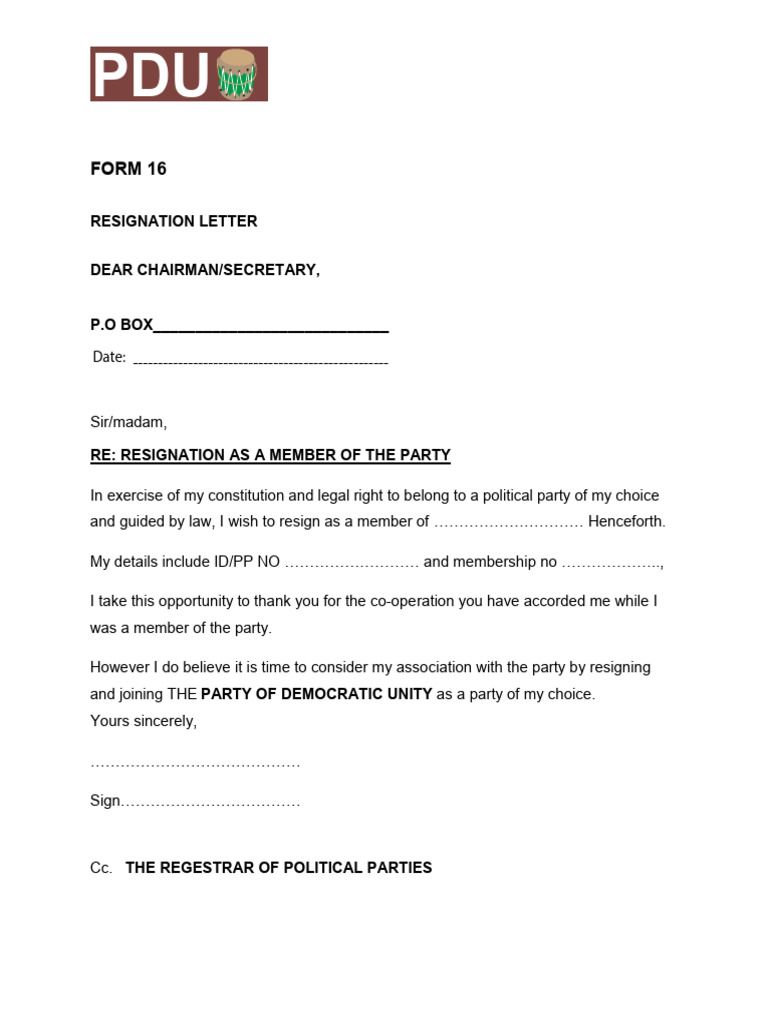 10-Resignation Form | PDF