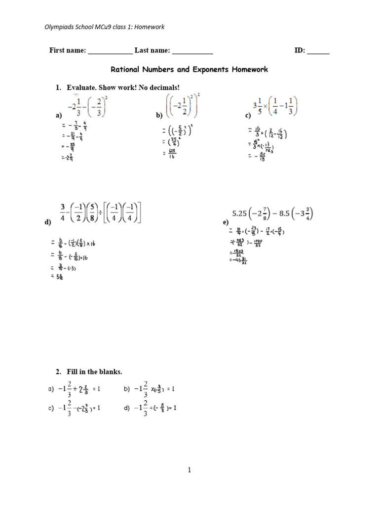 Class01 MathG9 Homework July 03-08 | PDF | Area | Multiplication