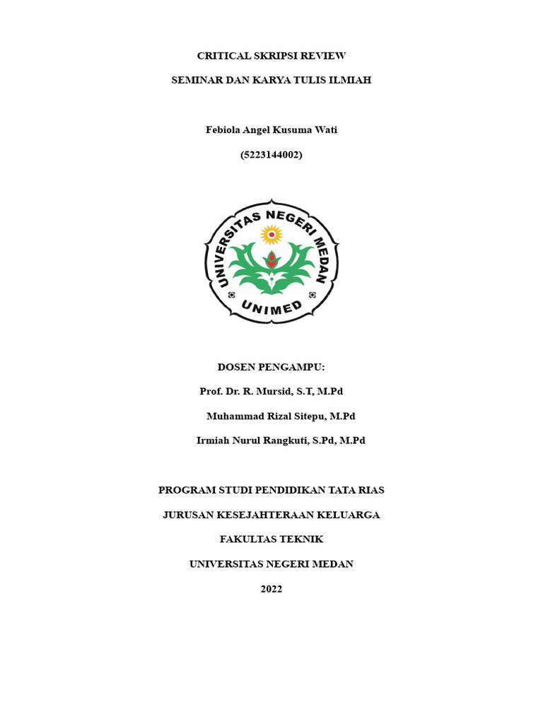 Review Skripsi Pendidikan Tata Rias | PDF