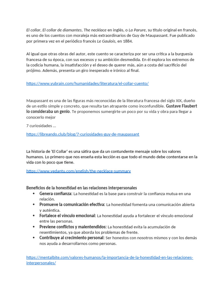 El Collar | PDF | Psicología Social