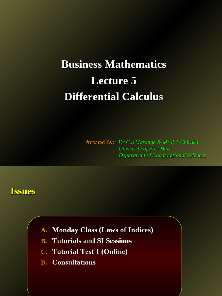 Differentiation Rules 1 To 4 (Lecture 5) | PDF | Derivative | Mathematical Analysis