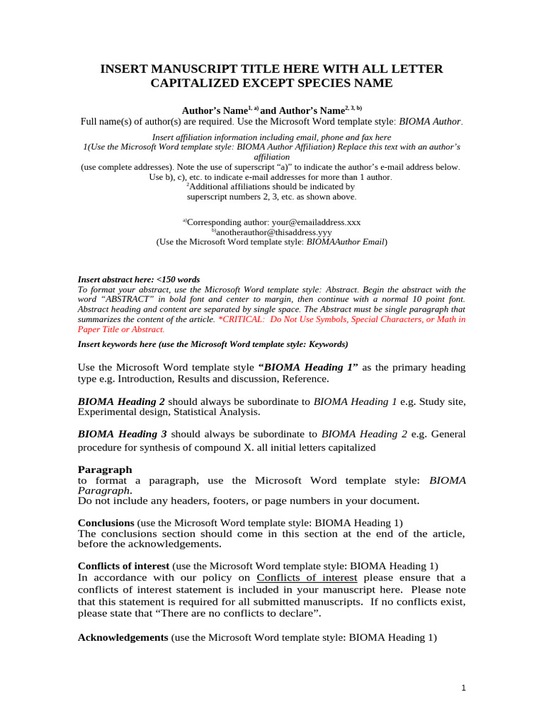 MANUSCRIPT SUBMISSION GUIDELINES | PDF | Text | Computing