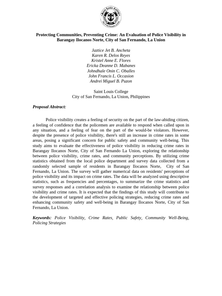 Proposal Abstract | PDF