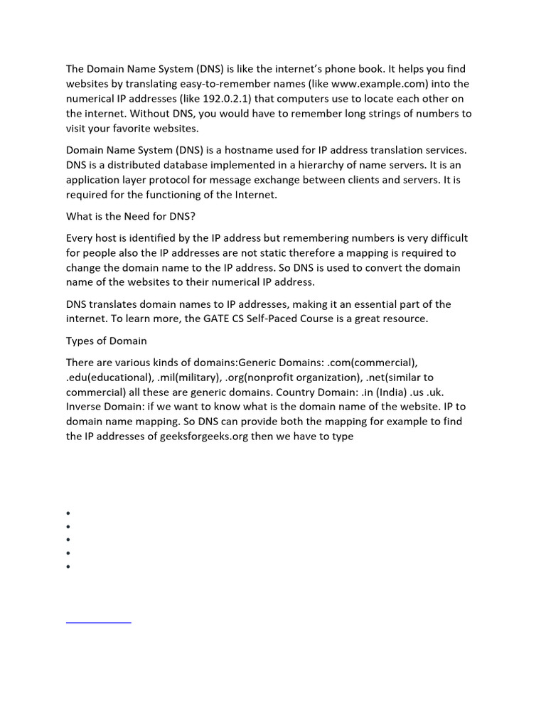 The Domain Name System | PDF