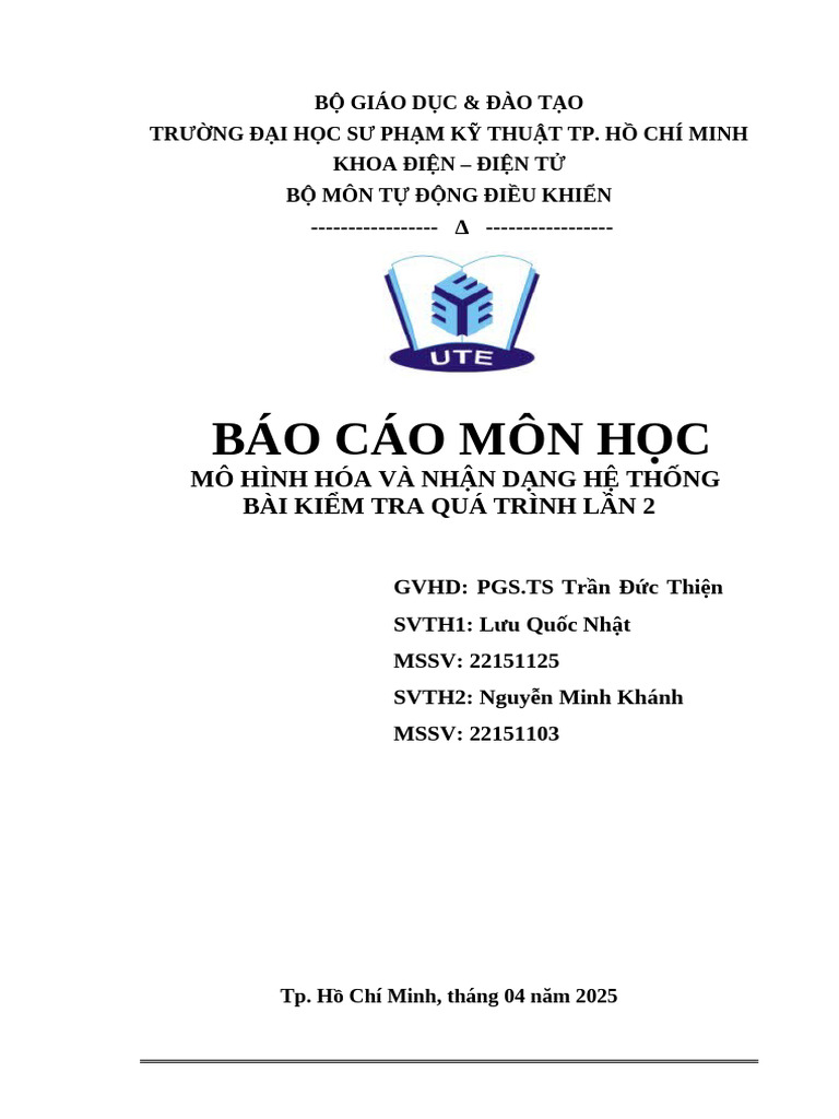 Báo Cáo Lần 2 - Luu Quoc Nhat - Nguyen Minh Khanh | PDF