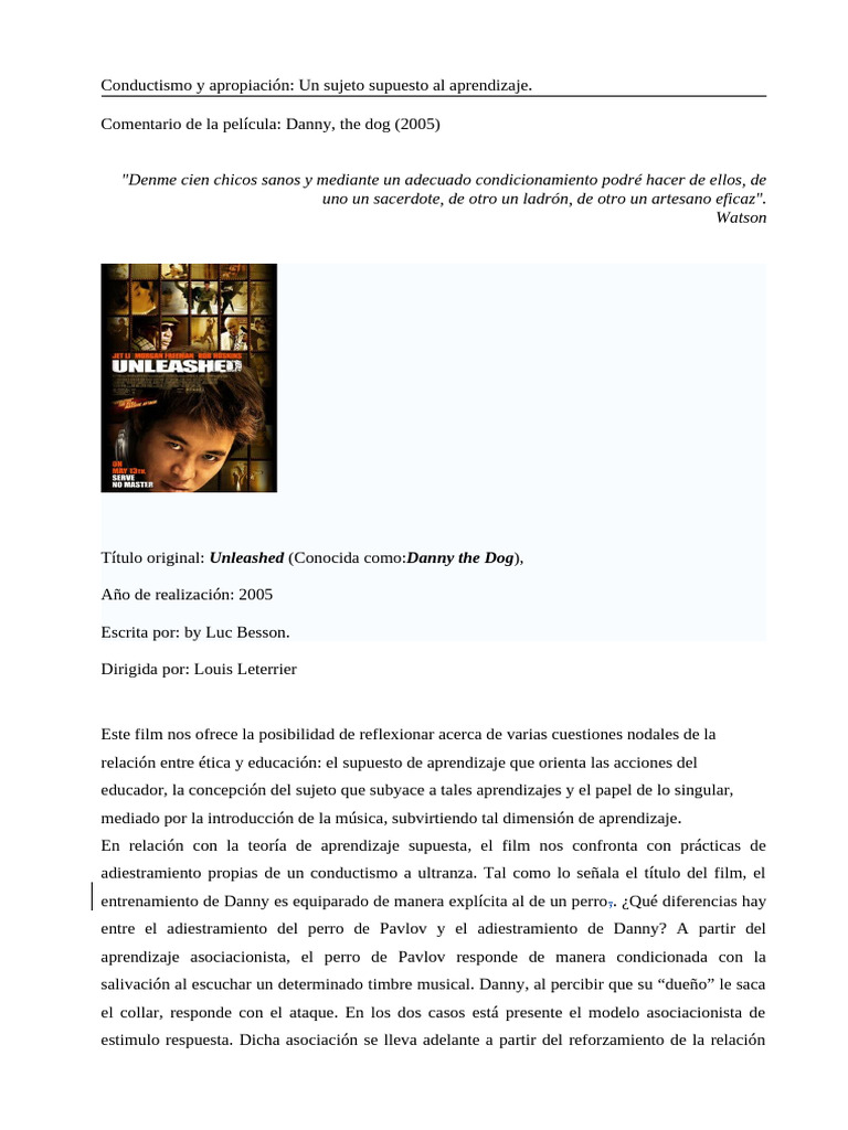 Danny | PDF | Determinismo | Experiencia