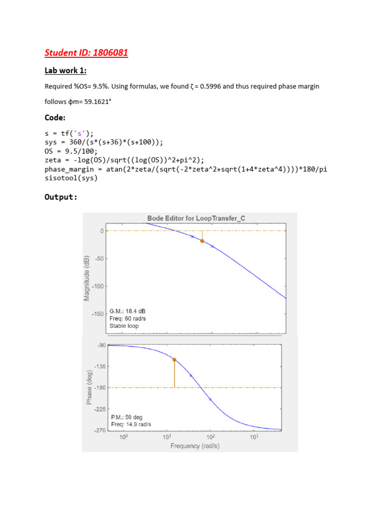 Student ID: 1806081: Lab Work 1 | PDF