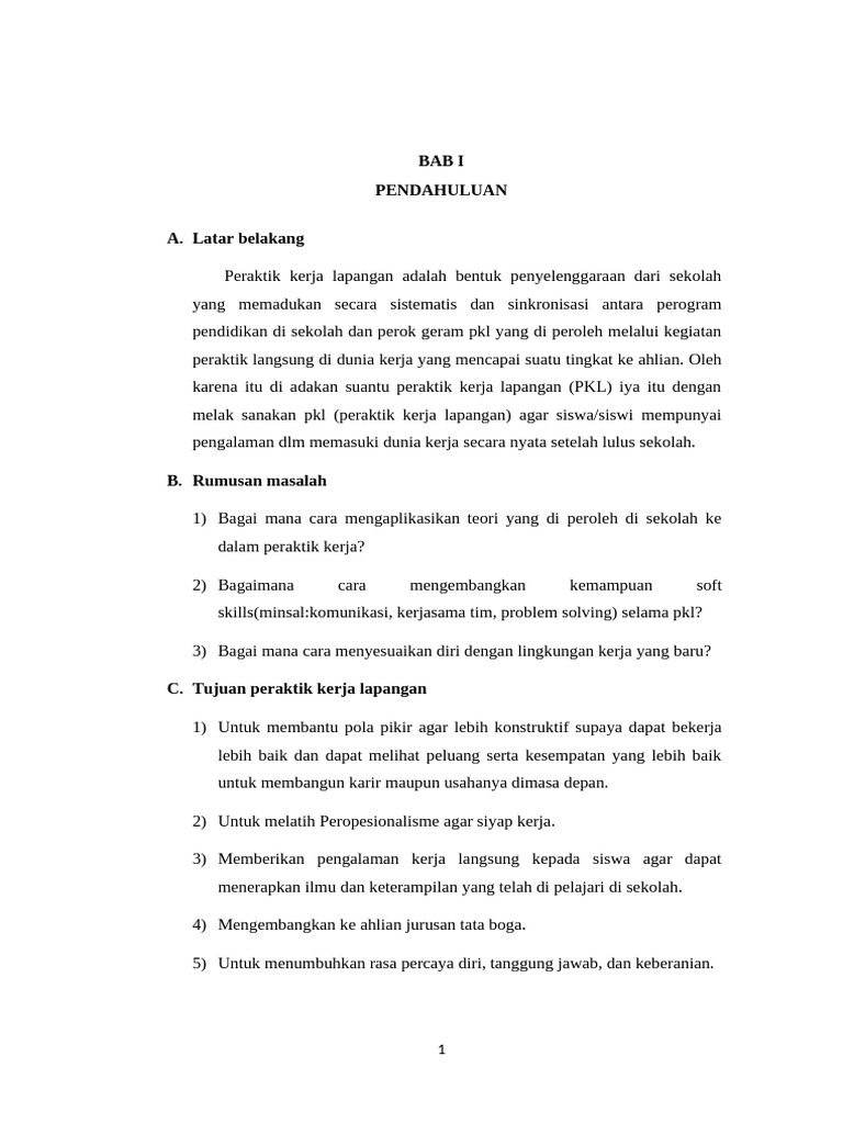 Laporan Kelompok PKL Bale Rasa ACC | PDF