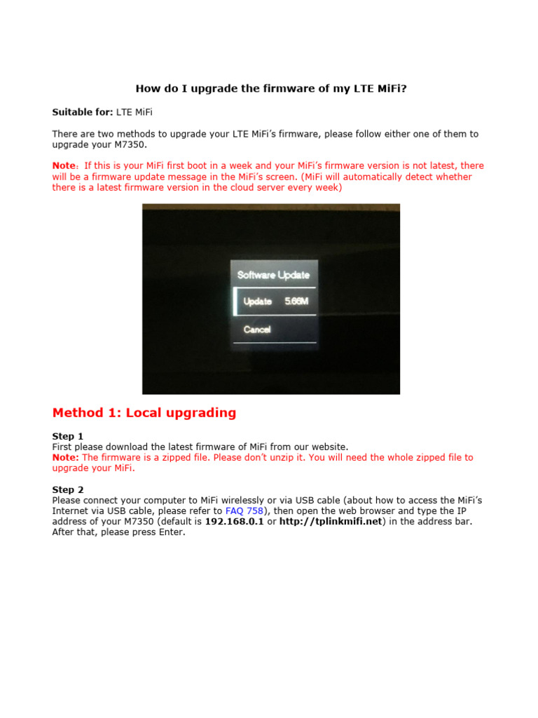 How Do I Upgrade The Firmware of My LTE MiFI | PDF | World Wide Web | Internet & Web