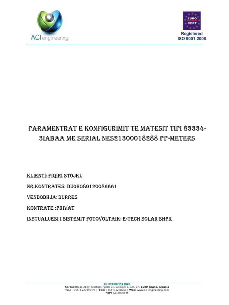 Parametrat e Konfigurimit-3 Faor Bisnes-Fiqiri Stoku | PDF