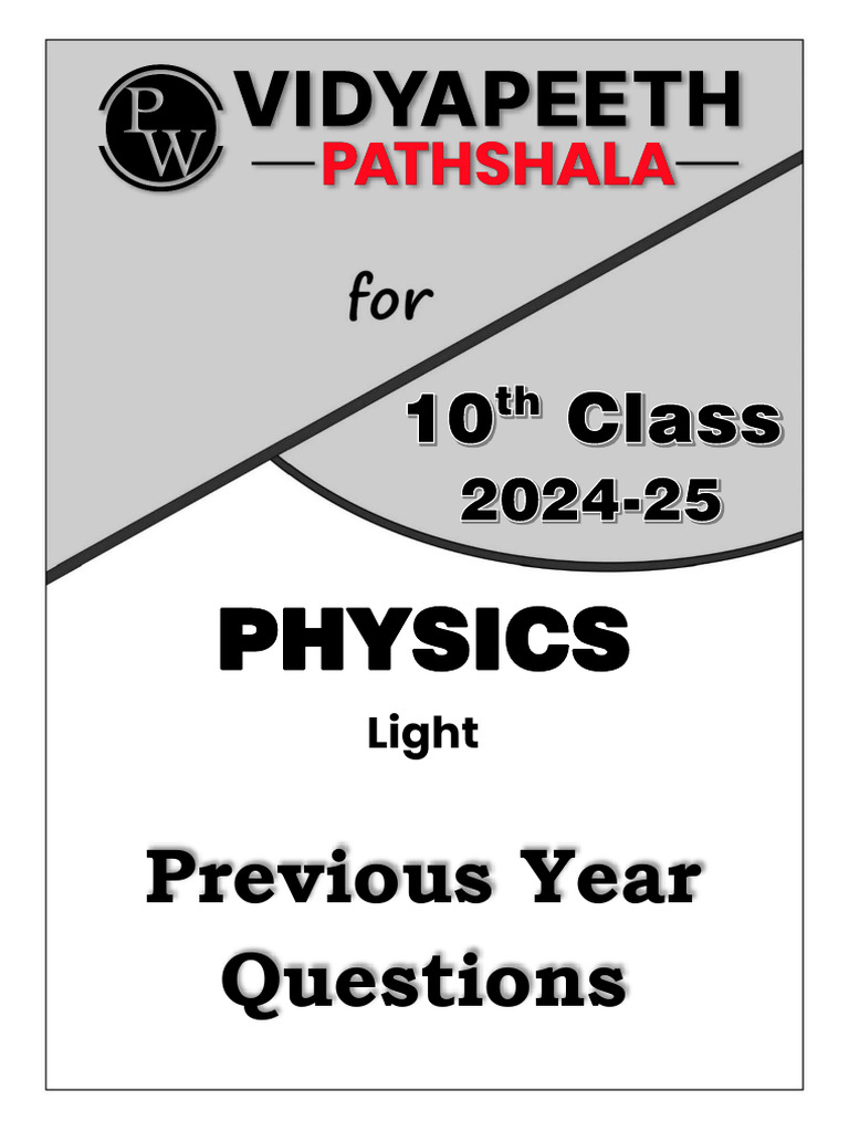 PYQ - CBSE - Class-10 - Physics - Light - VVP - Vibhu Sir - Manoj | PDF ...