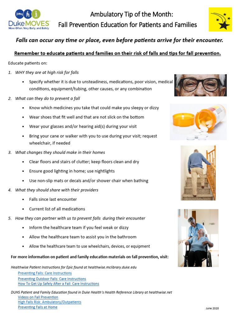 Fall Prevention Tips for Patients | PDF