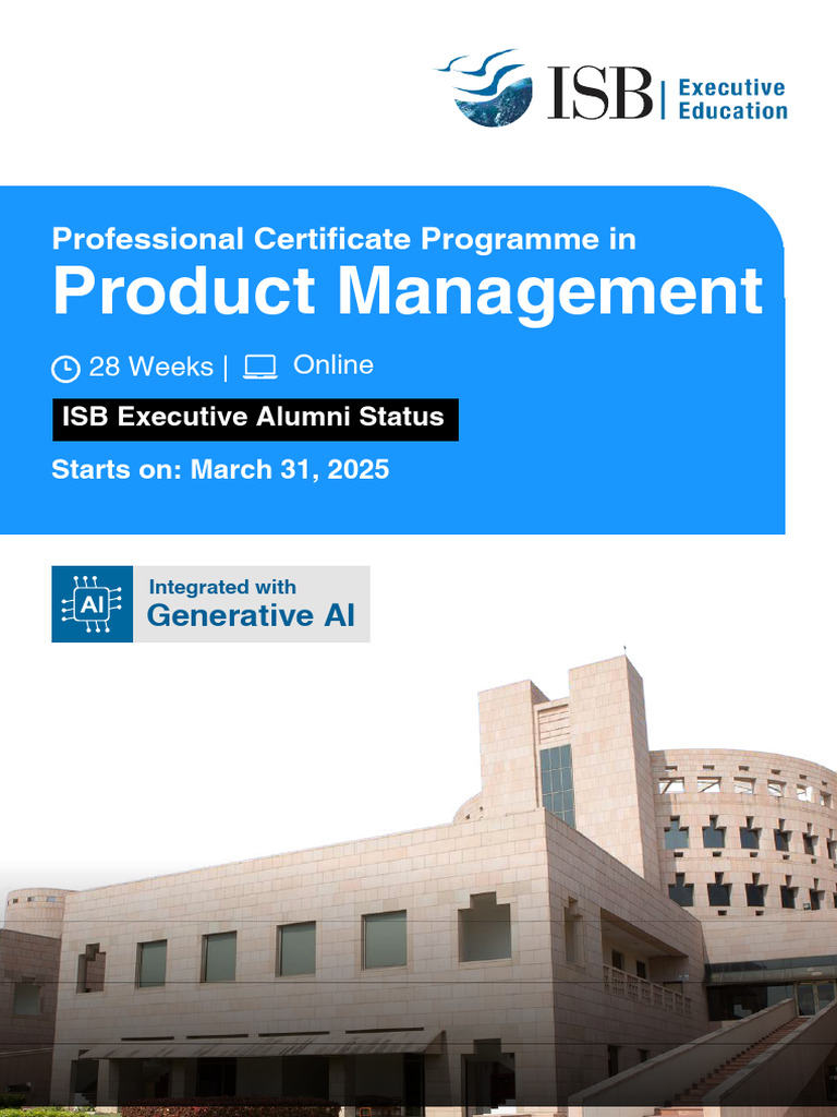 ISB Professional Certificate in Product Management | PDF | Artificial ...