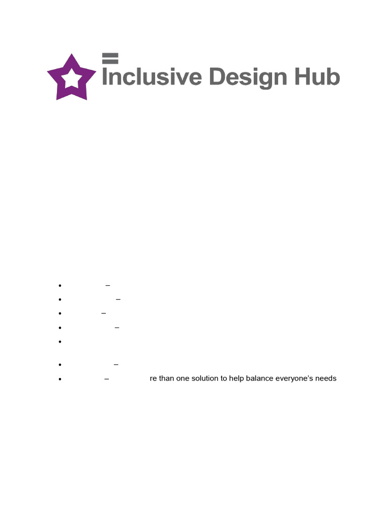 Appendix 4 - Inclusive Design Hub | PDF | Discrimination | Disability