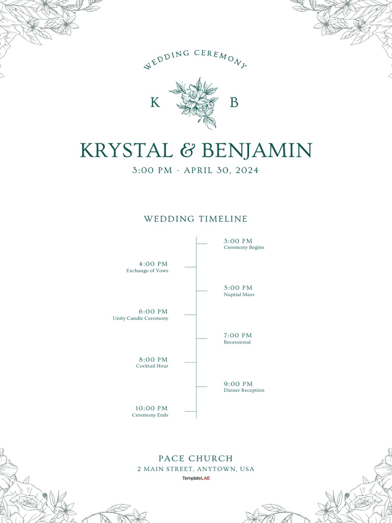 Wedding Program Template | PDF