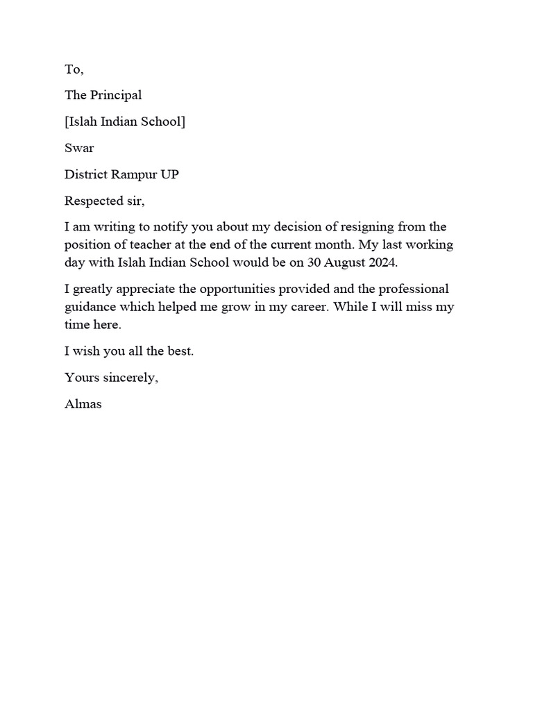 Resign Letters | PDF