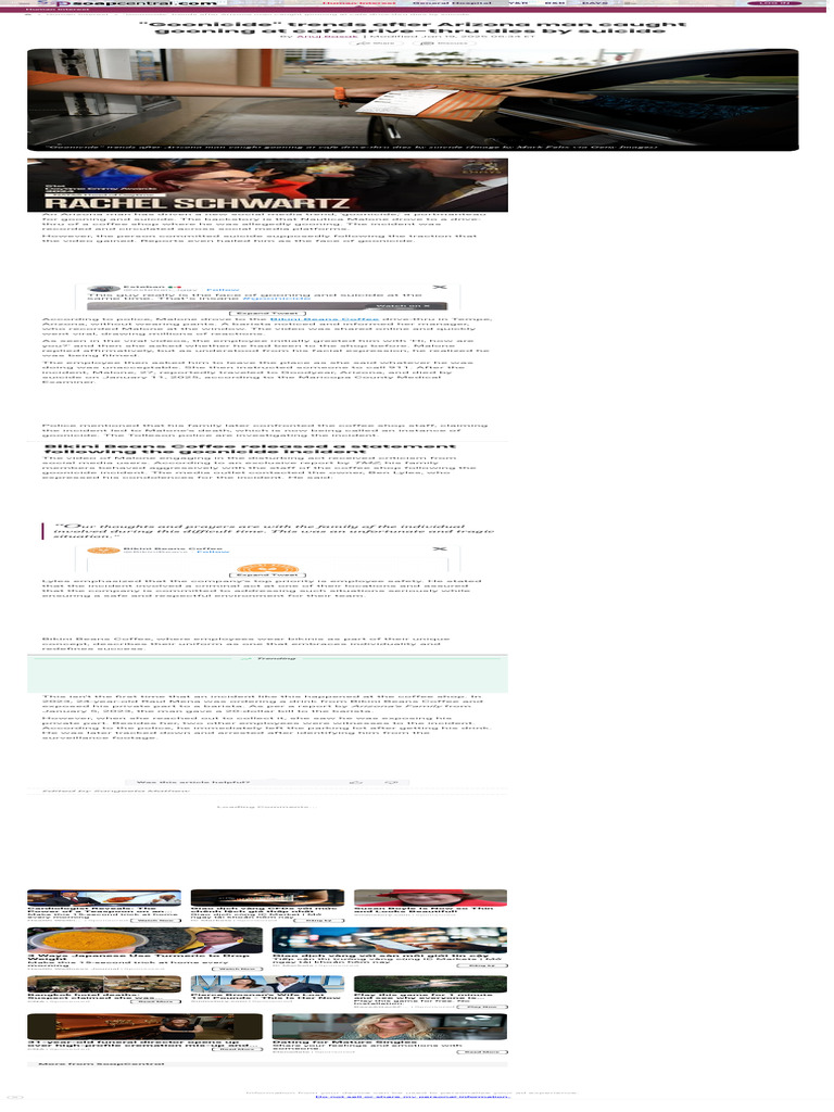 Goonicide Trends After Arizona Man Caught Gooning at Cafe Drive-Thru ...