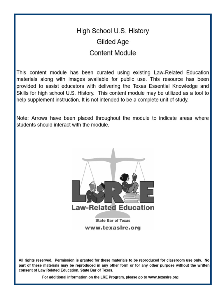 Gilded Age Content Module 2020 | PDF | Plessy V. Ferguson | Litigation