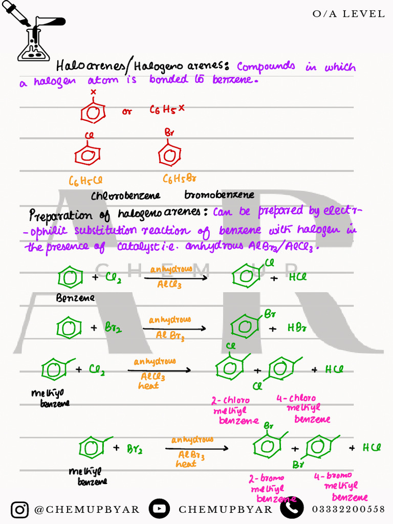 9. Halobenzene | PDF | Atoms | Molecules