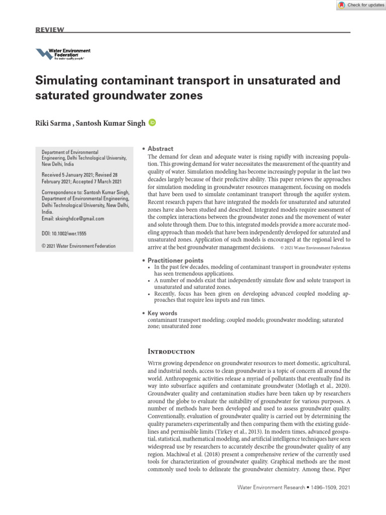 2021_Simulating contaminant transport in unsaturated and saturated ...