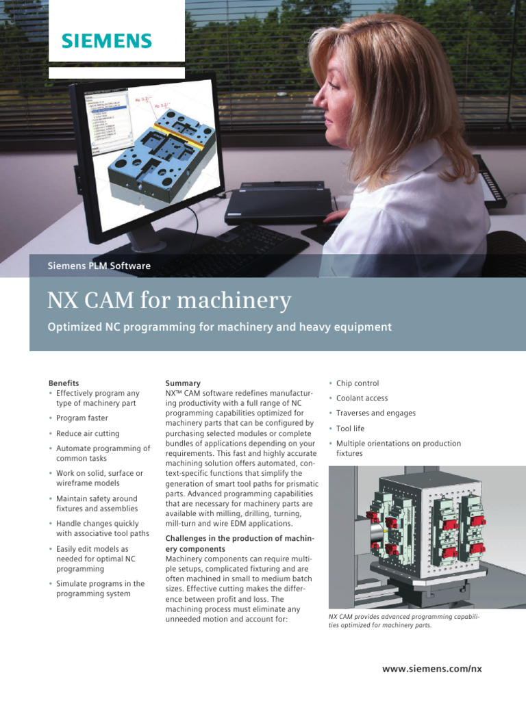 Siemens-PLM-NX-CAM-for-Machinery-fs_tcm1023-128968 | PDF | Product Lifecycle | Machining