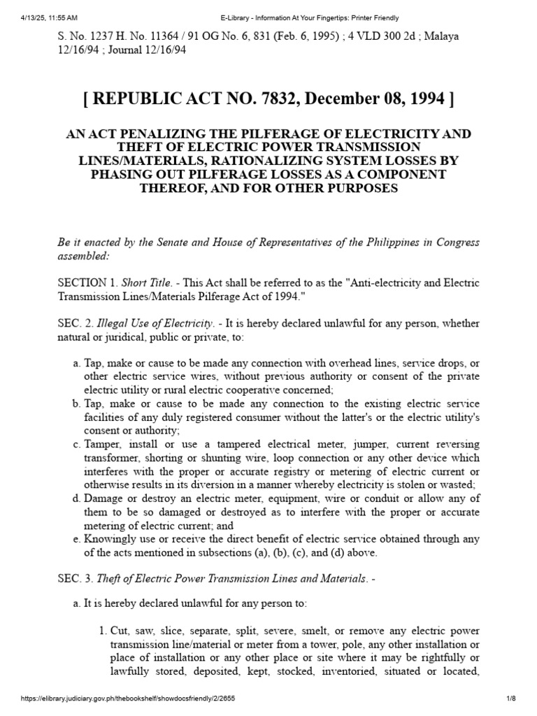 Anti Electricity Pilferage Act | PDF | Insulator (Electricity ...