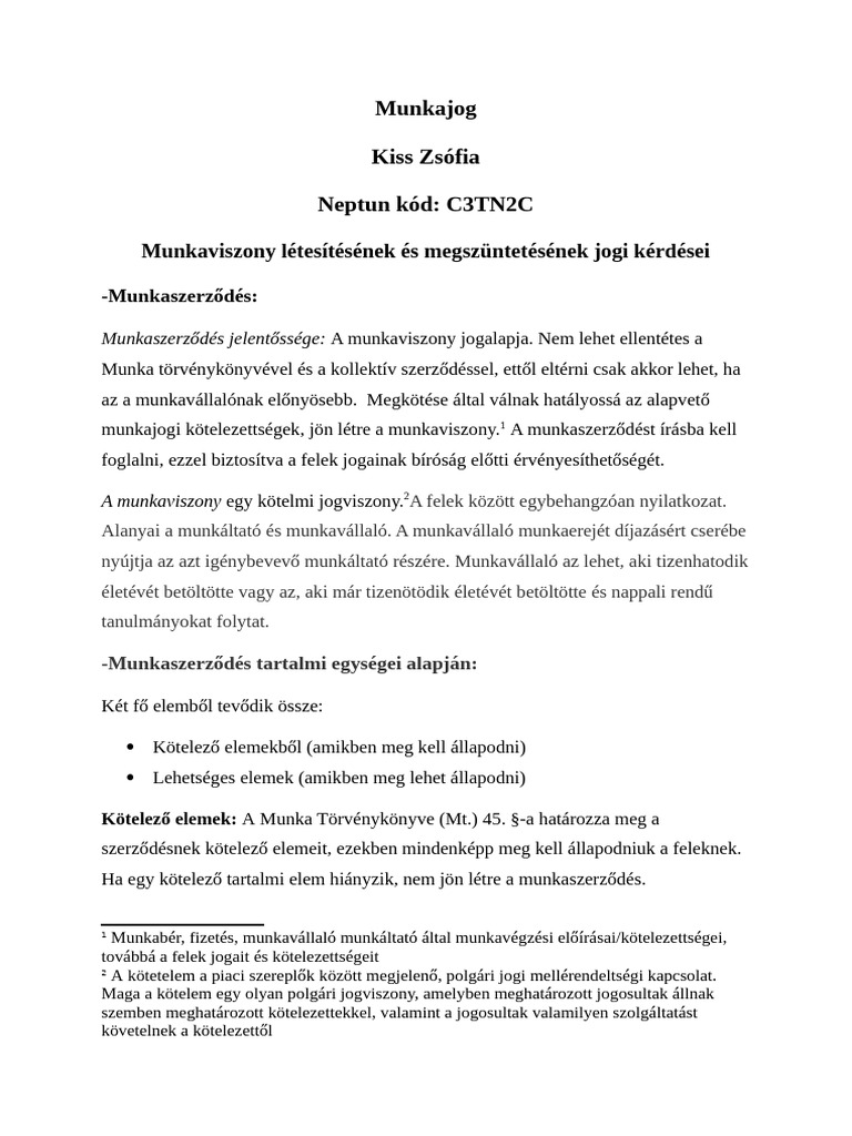 Munkajog | PDF