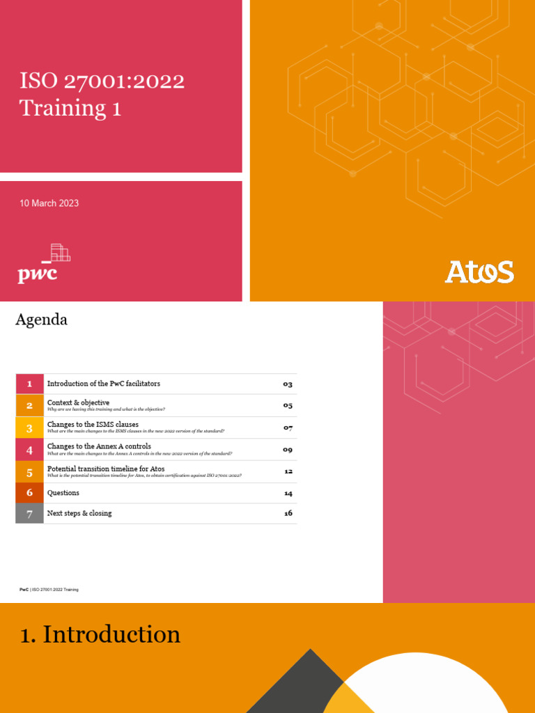 ISO 27001 - 2022 - Training 1 - 10 March 2023 | PDF | Computer Security | Security