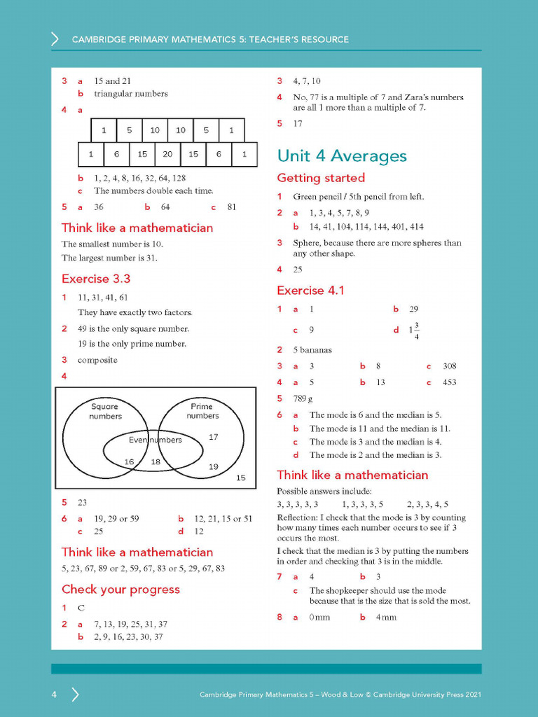 Camb New Y5 Maths LB Ans - Page - 03 | PDF