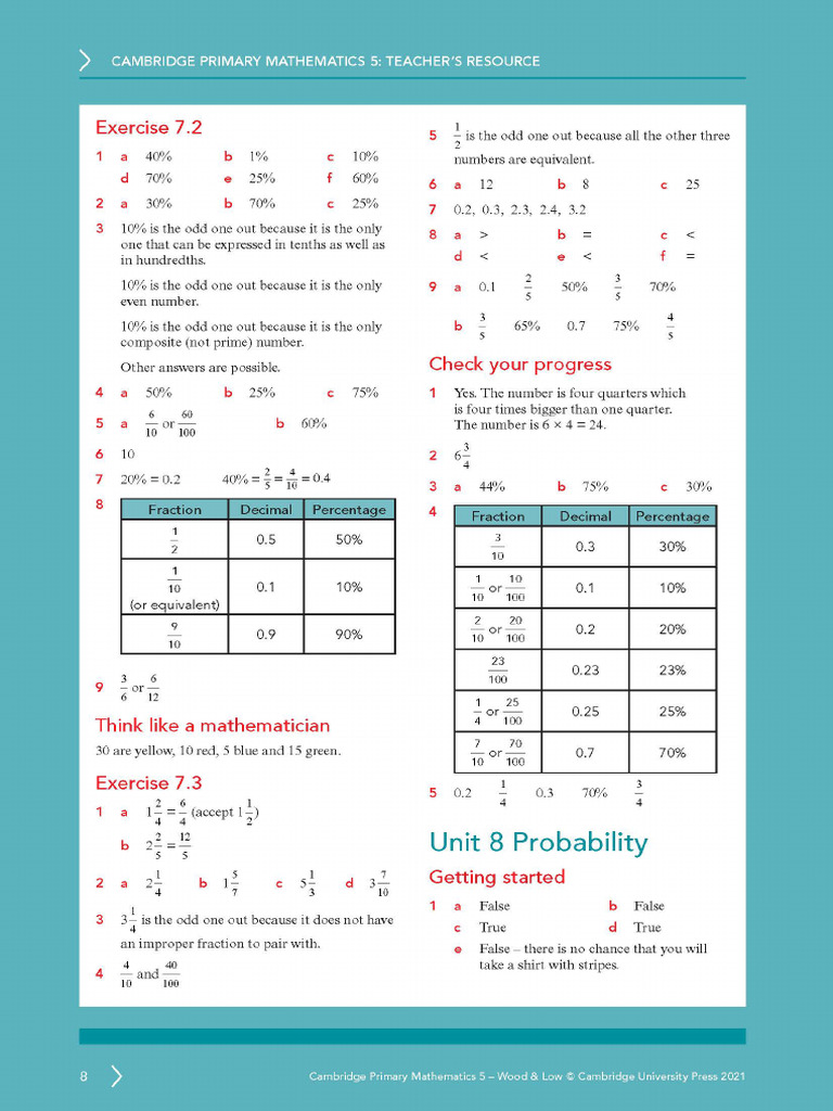 Camb New Y5 Maths LB Ans - Page - 05 | PDF