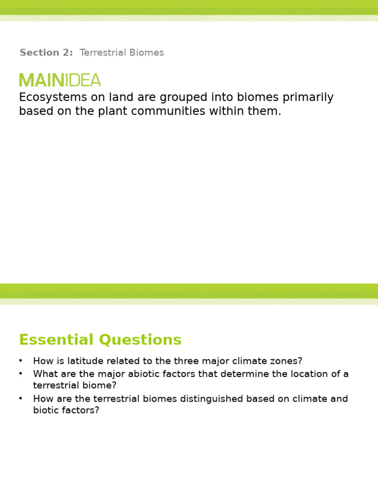 Classroom Presentation Toolkit Terrestrial Biomes | PDF | Forests | Tropics