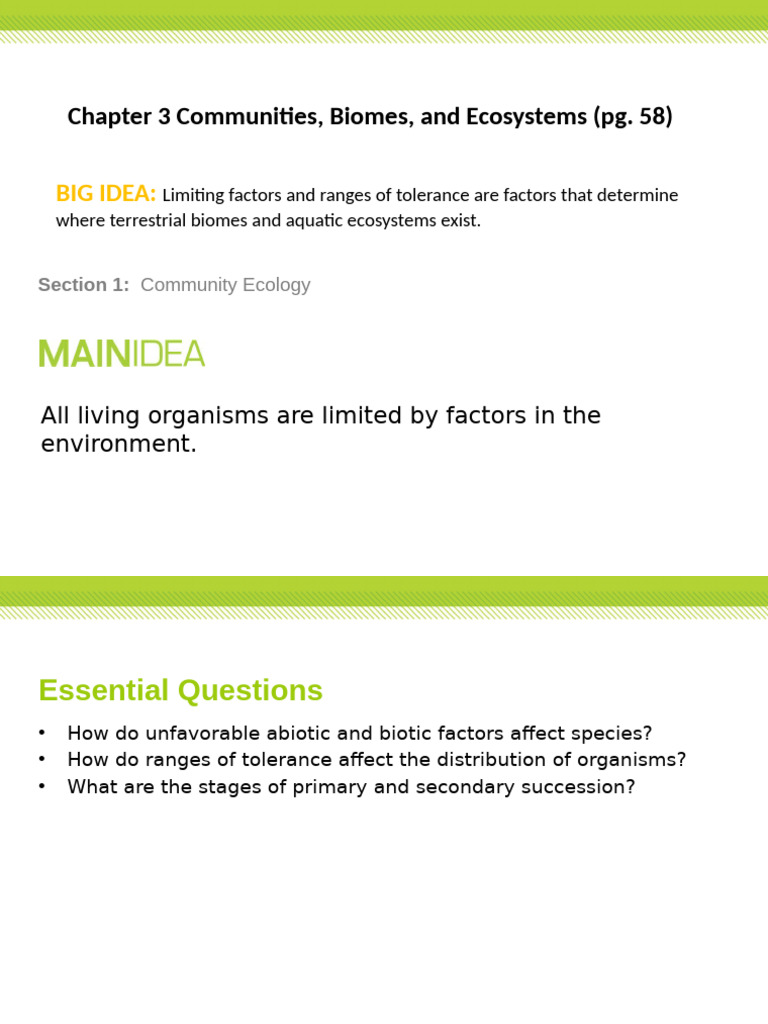 Classroom Presentation Toolkit Community Ecology | PDF | Ecosystem ...