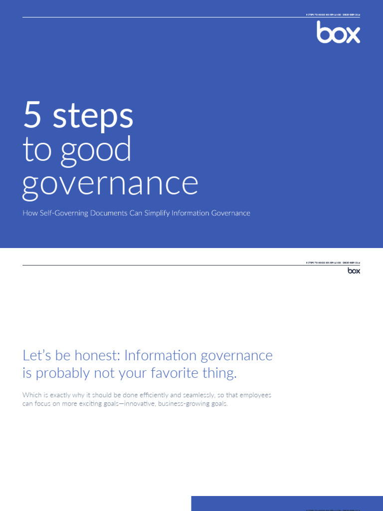 5 Steps To Good Governance | PDF | Regulatory Compliance | Information ...
